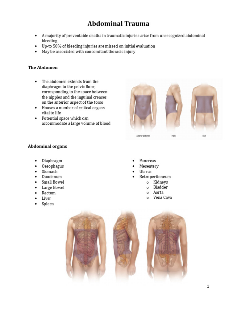 4.1 Abdominal Trauma | PDF | Abdomen | Major Trauma