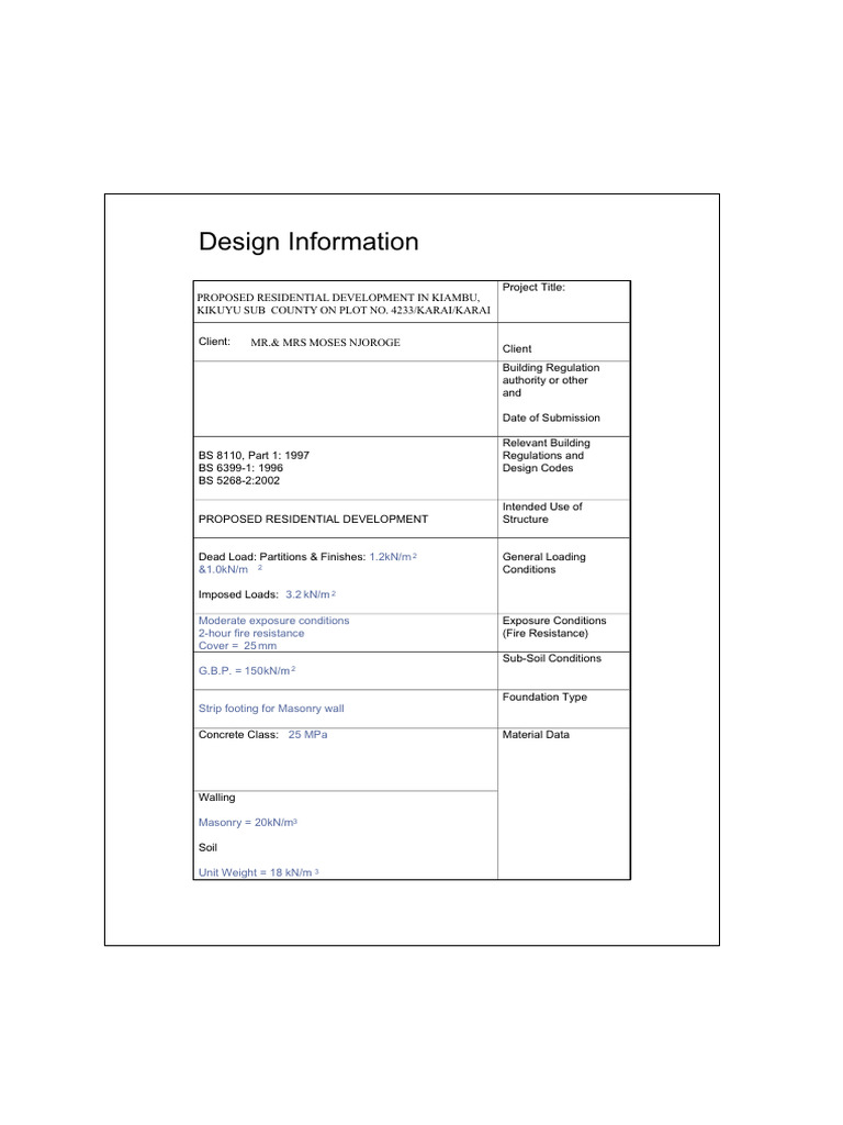 Moses Calculations | PDF | Structural Engineering | Building Engineering