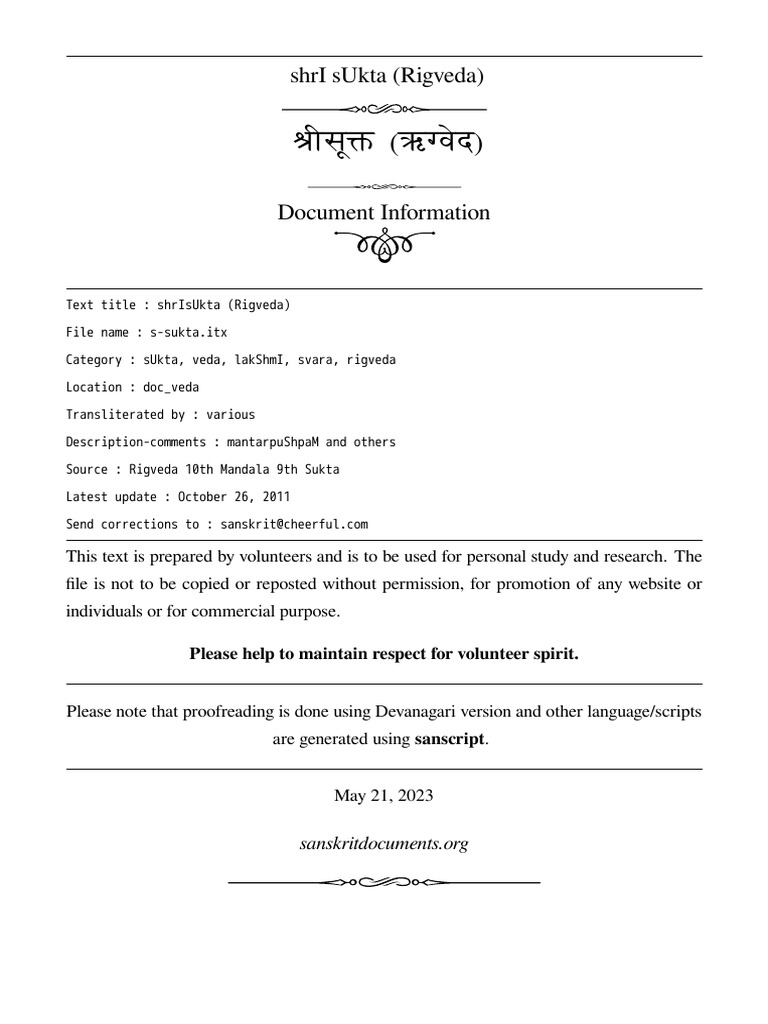 S Sukta | PDF