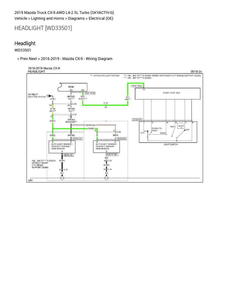 Headlight (WD33501) (Lighting and Horns) | PDF
