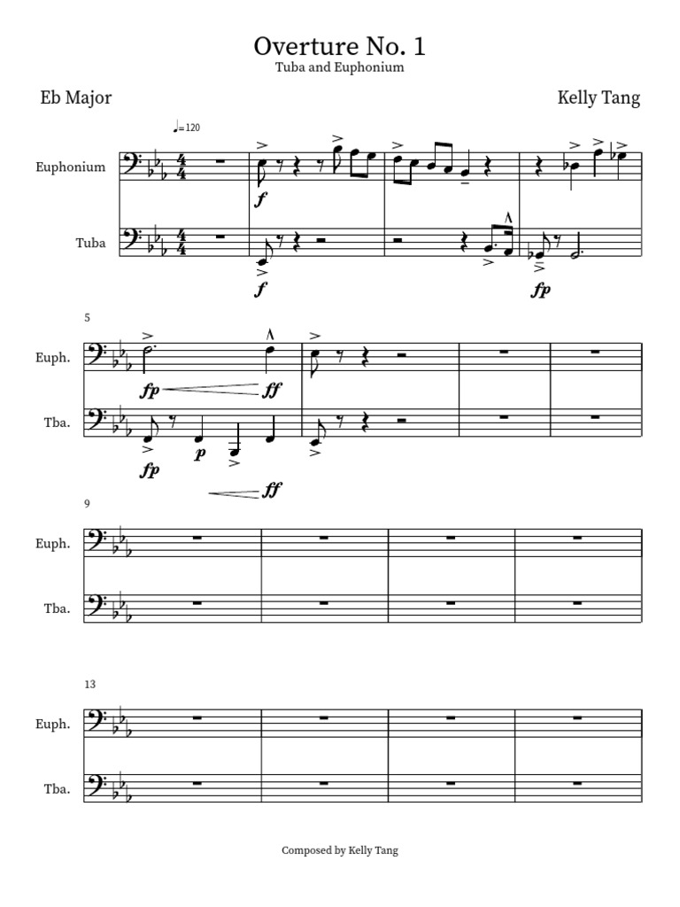 Overture No. 1 for Tuba & Euphonium | PDF