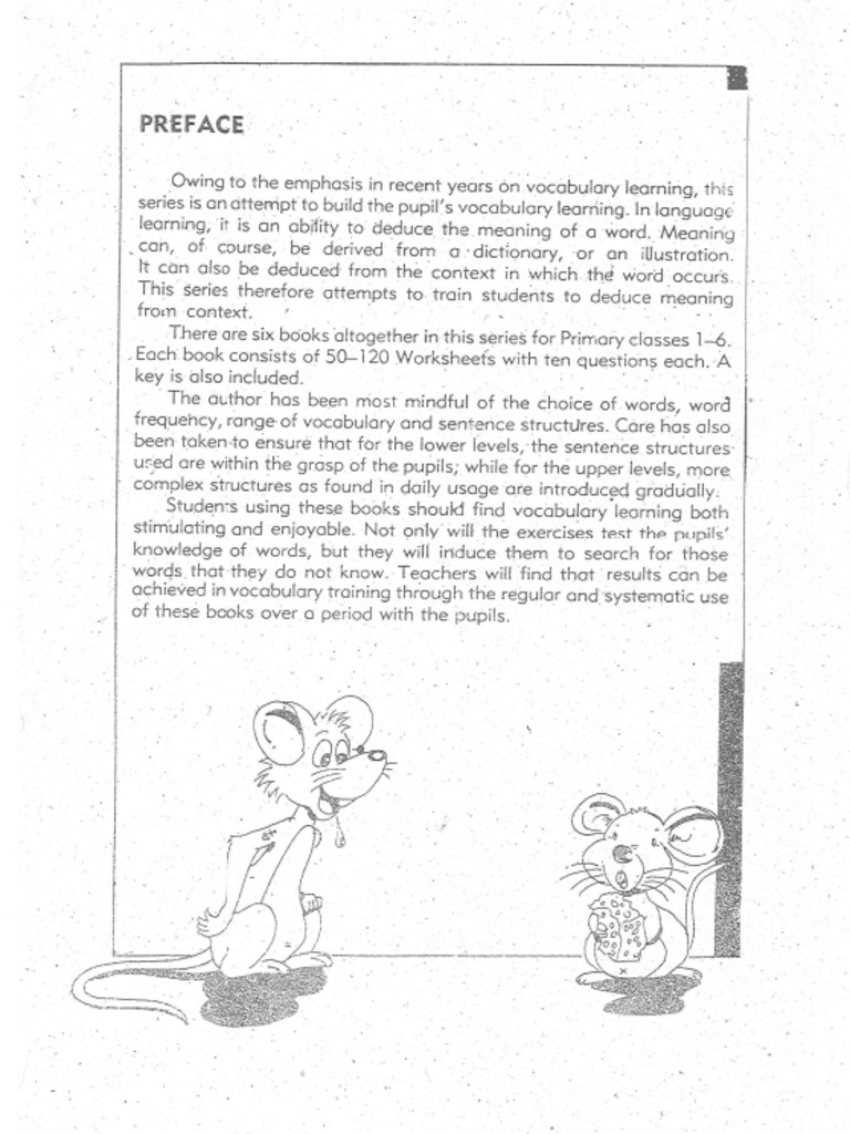 Vocabulary Primary 1 | PDF