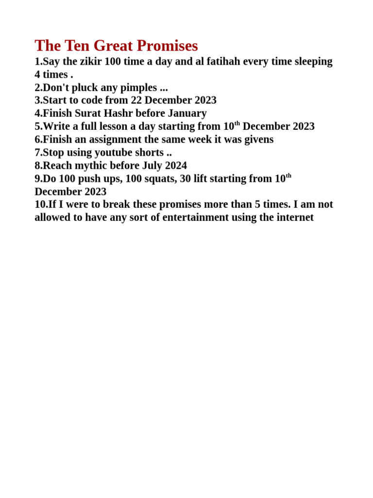 The Great Promises | PDF