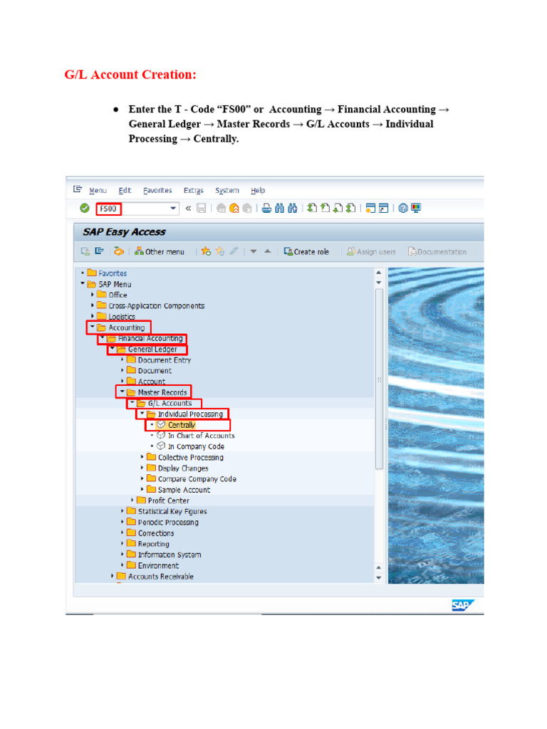 G - L Account Creation | PDF
