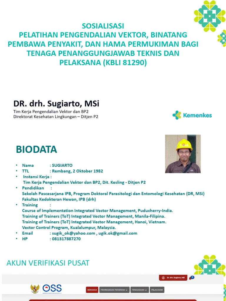 Sosialisasi Pelatihan KBLI 81290 - SGK | PDF
