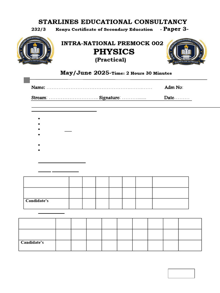 Physics Paper 3 QP | PDF