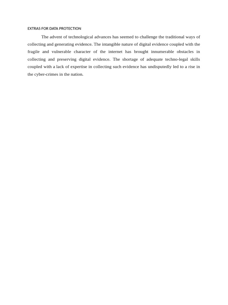 Extras For Data Protection | PDF
