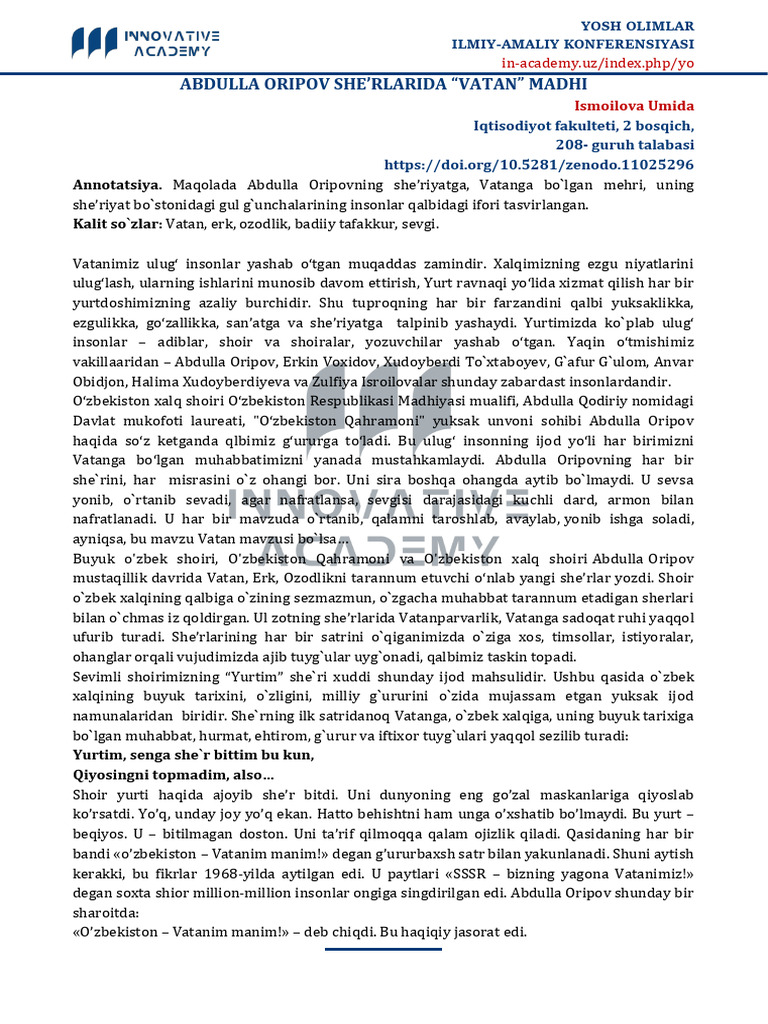 Yosh Olimlar 1026 | PDF