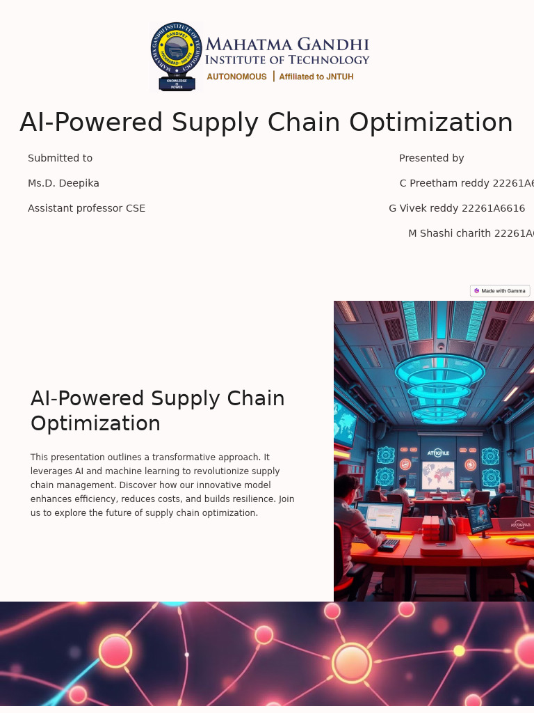 AI Powered Supply Chain Optimization | PDF | Artificial Intelligence ...