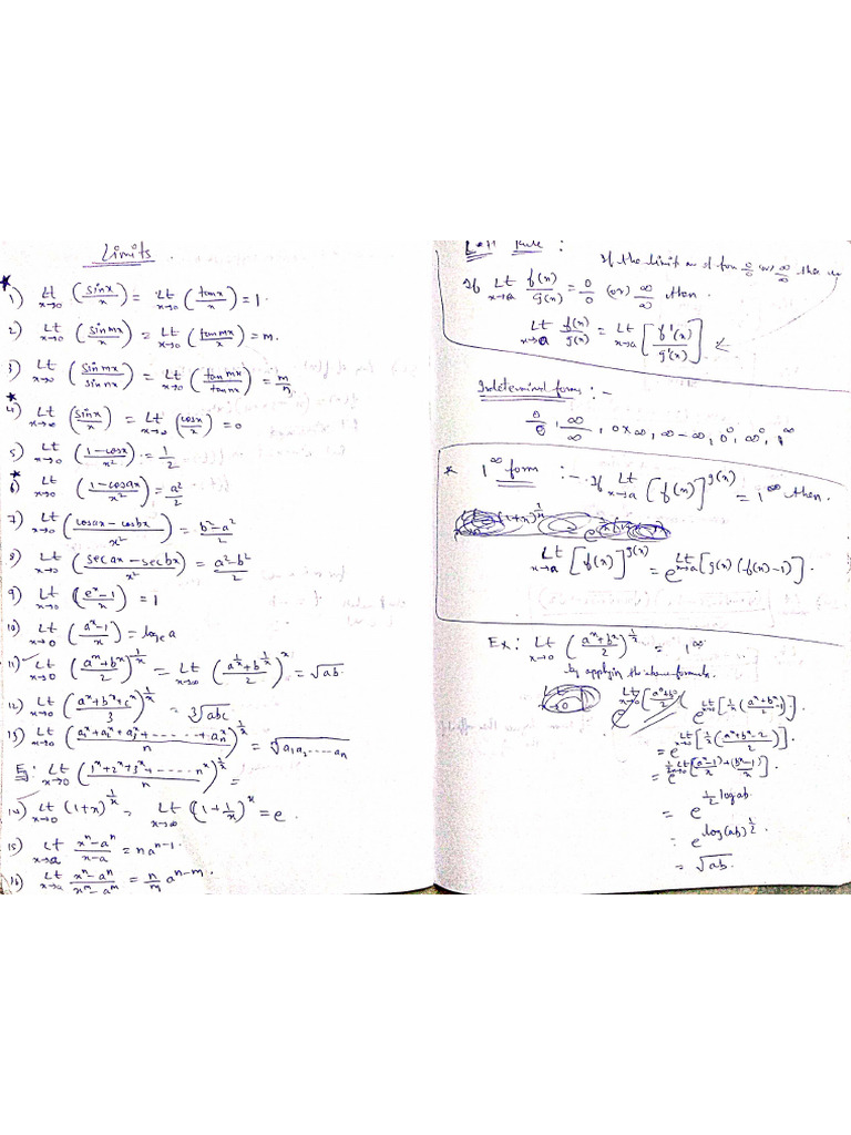 Revision Limits Continuity and Differentiability | PDF