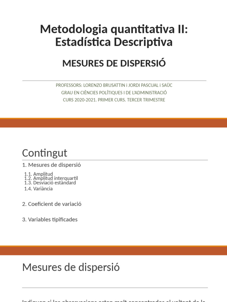 Mesures de Dispersiã | PDF