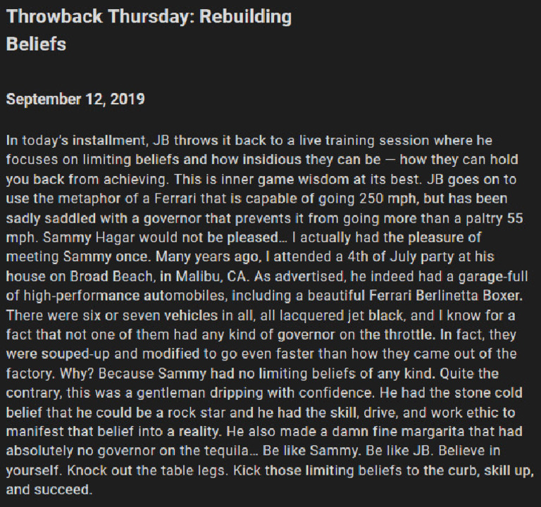 Throwback Thursday-Rebuilding Beliefs | PDF