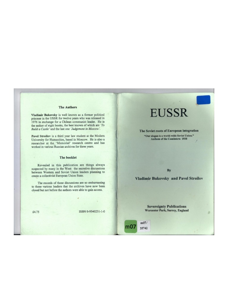 EUSSR: The Soviet Roots of European Integration | PDF | Socialism ...
