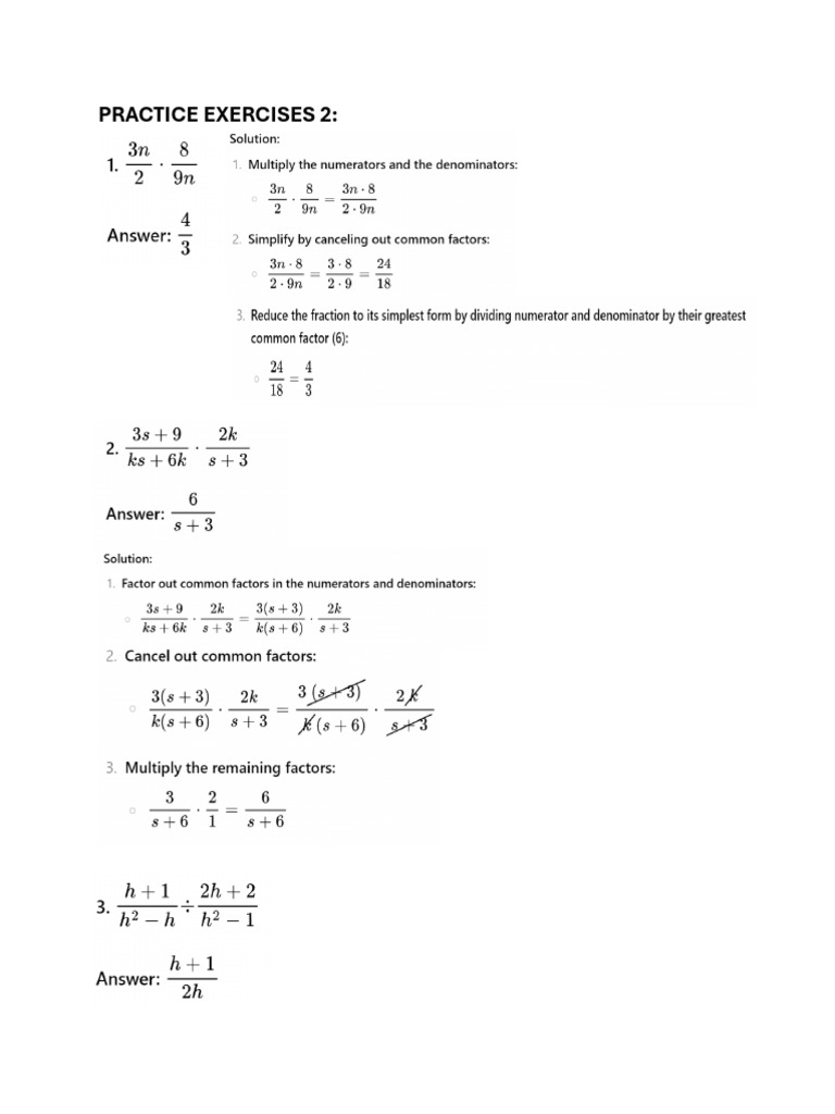 Practice Exercises 2 | PDF