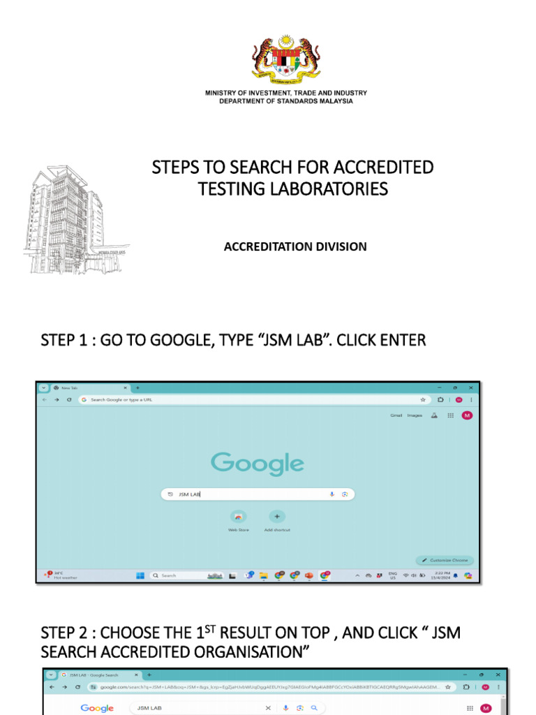 Steps To Search For Accredited Laboratories 2025 | PDF