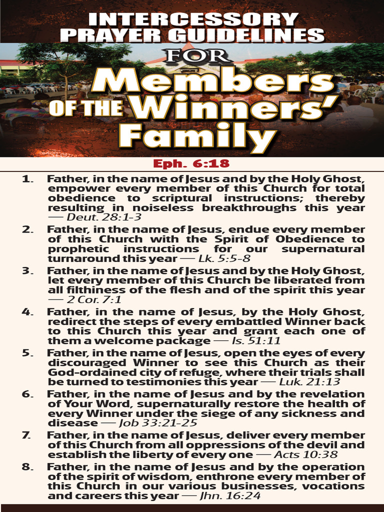 Intercessor y Prayer Guidelines For Church Members | PDF | Abrahamic Religions | Religious ...