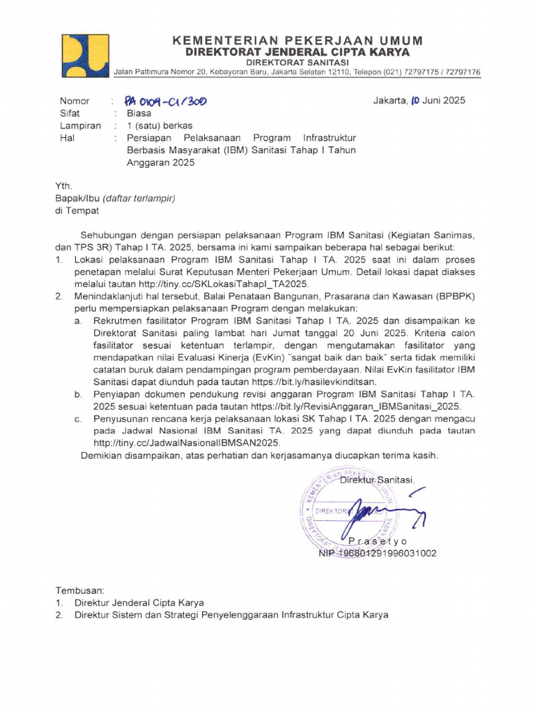 Rekrutmen Fasilitator IBM Tahap I TA 2025 | PDF