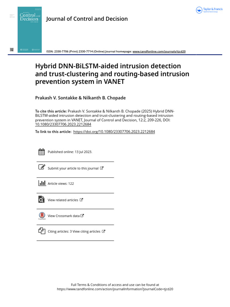 Hybrid DNNBiLSTMaided Intrusion Detection and Trustclustering and Routingbased Intrusion ...