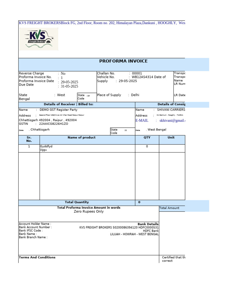 Invoice 1 DEMO GST Register Party YtkVFih | PDF | Invoice | Economy Of ...