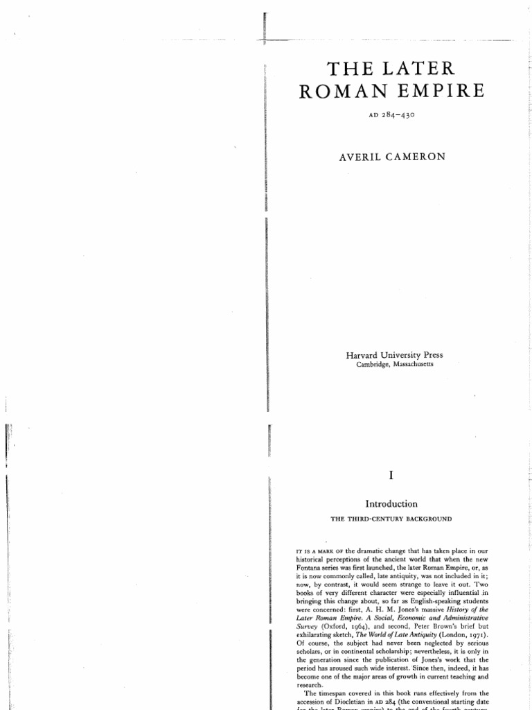 Cameron (1993) "The Later Roman Empire" CHPT 2-3, 1-46 | PDF