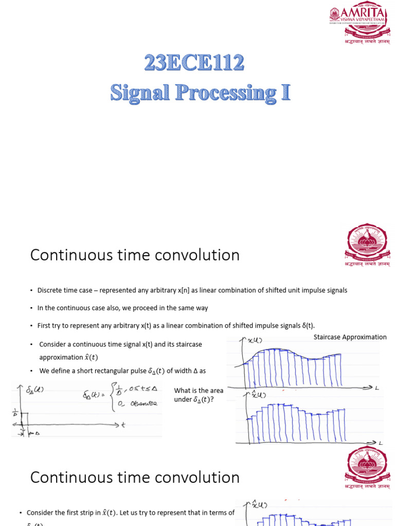 Lec 28,29,30,31 Continuous Convolution | PDF | Convolution | Computer Engineering