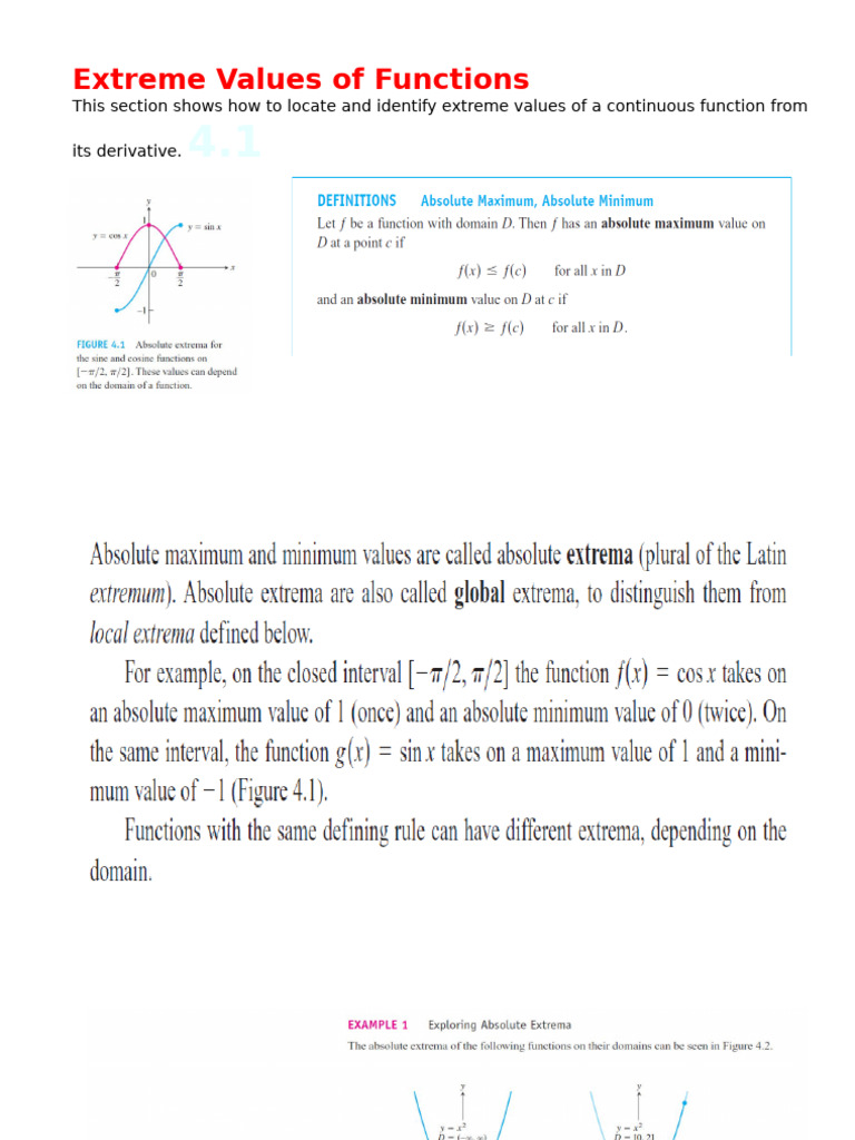9.absolute Extrema 1 | PDF