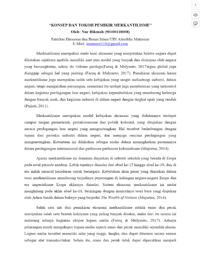 Konsep Dan Tokoh Pemikir Merkantilisme | PDF