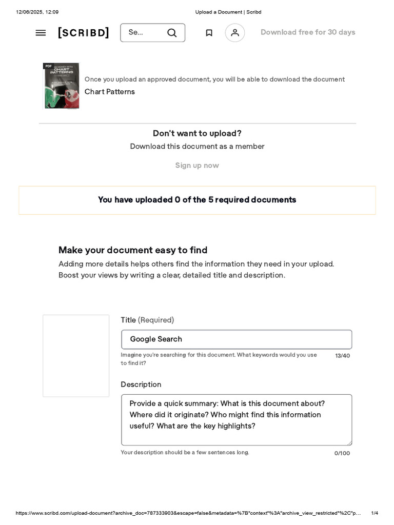 Upload A Document - Scribd | PDF | Scribd | Computing