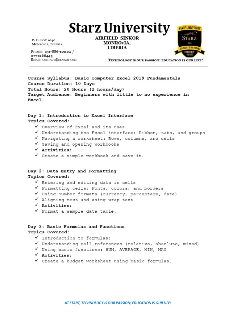 Excel 2019 Fundamentals | PDF | Microsoft Excel | Chart