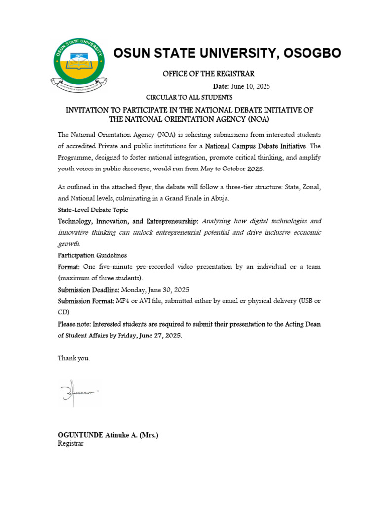National Campus Debate Initiative 2025 | PDF