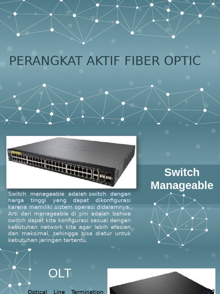 Perangkat Aktif dalam Jaringan Fiber Optik | PDF