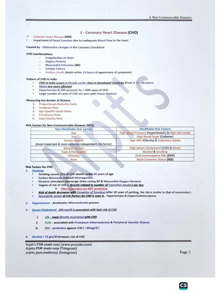 6 - Non Communicable Diseases (NCD) | PDF