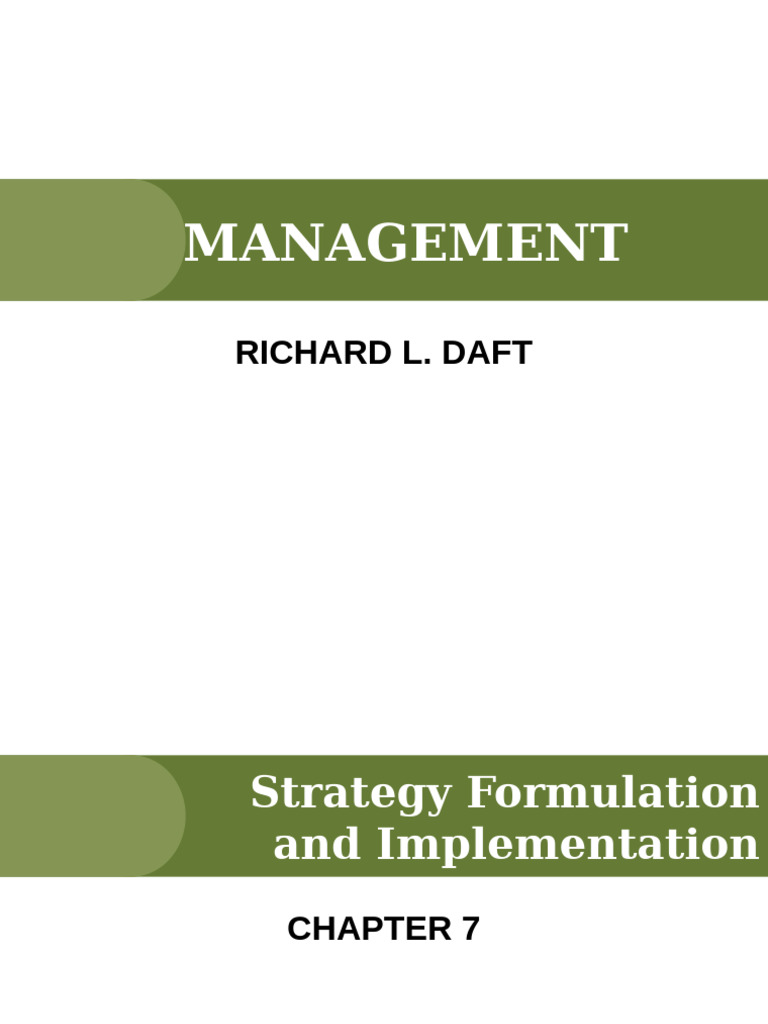 7 - CH 7 - Daft | PDF | Strategic Management | Business
