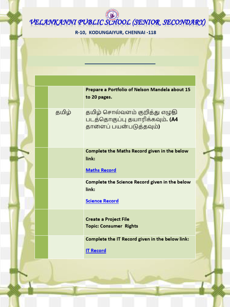 STD 10 Holiday Assignment | PDF