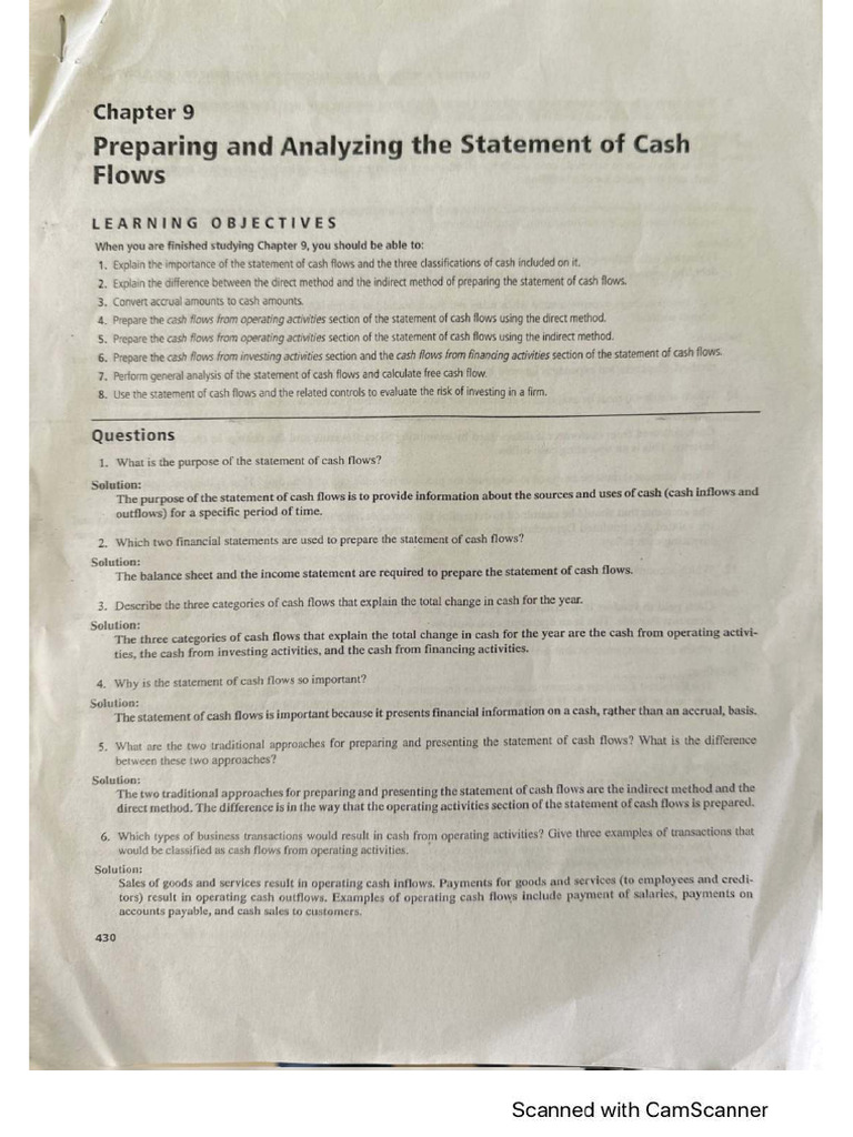Cash Flow Statement Questions (2) | PDF