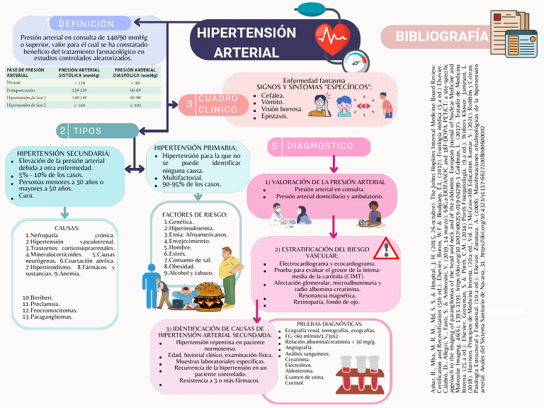Mapa-Conceotual de Hta | PDF | Hipertensión | Medicina