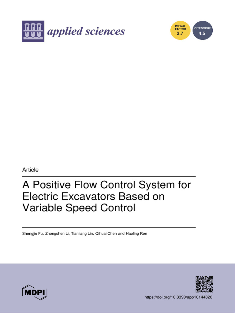 Positive Flow Control for Electric Excavators | PDF | Pump | Engines