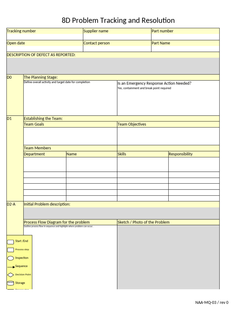 8D Form Template | PDF