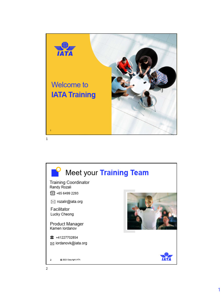IATA Training Course Guidelines | PDF