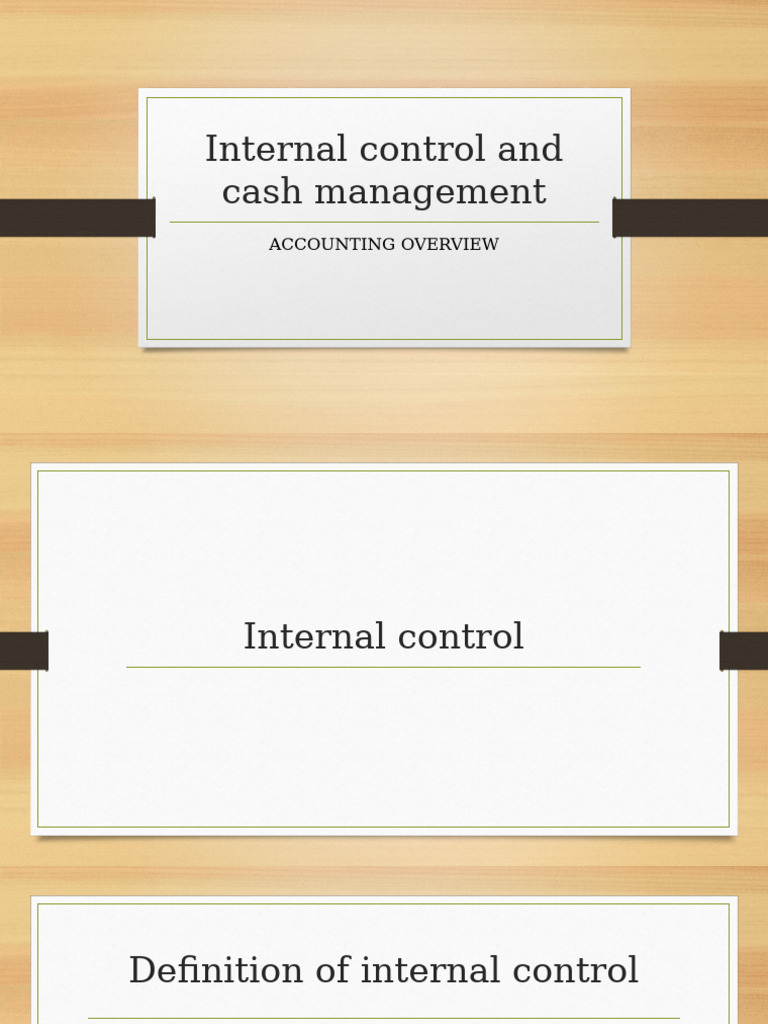 07 Internal Control and Cash Management | PDF | Internal Control | Banks