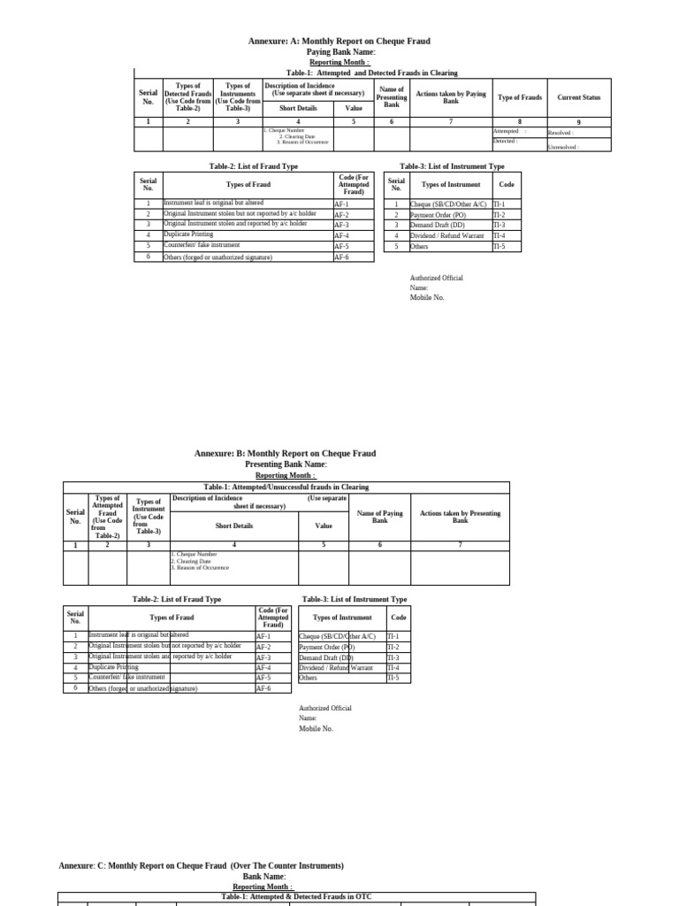 Monthly Cheque Fraud Report Summary | PDF | Cheque | Fraud