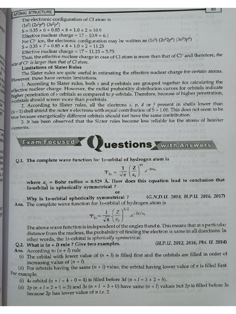 Important Questions of CHEM | PDF
