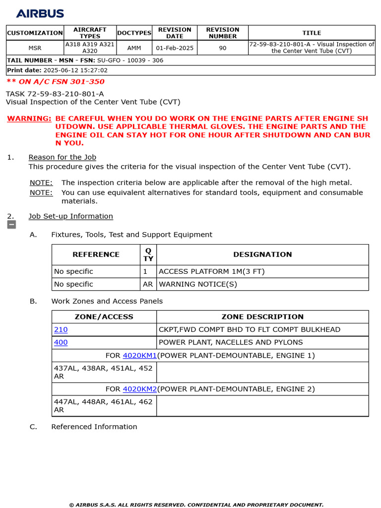 MSR - A320 - AMM - FSN - 306 - 01-Feb-2025 - 72-59-83-210-801-A ...