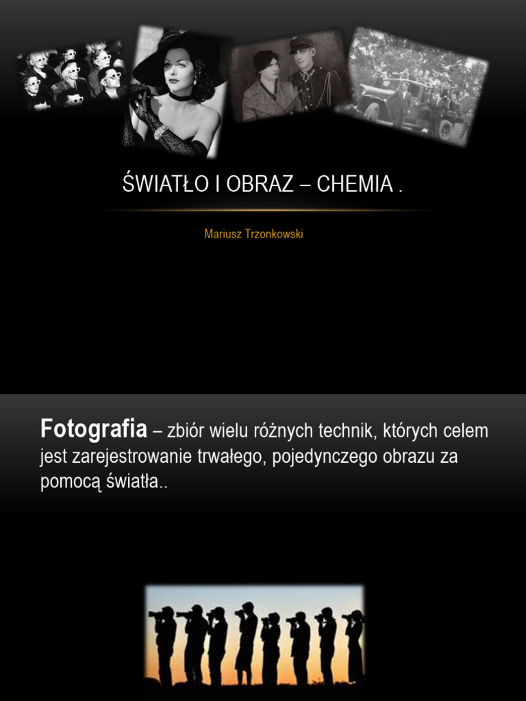 Światło I Obraz Chemia. Mariusz Trzonkowski | PDF
