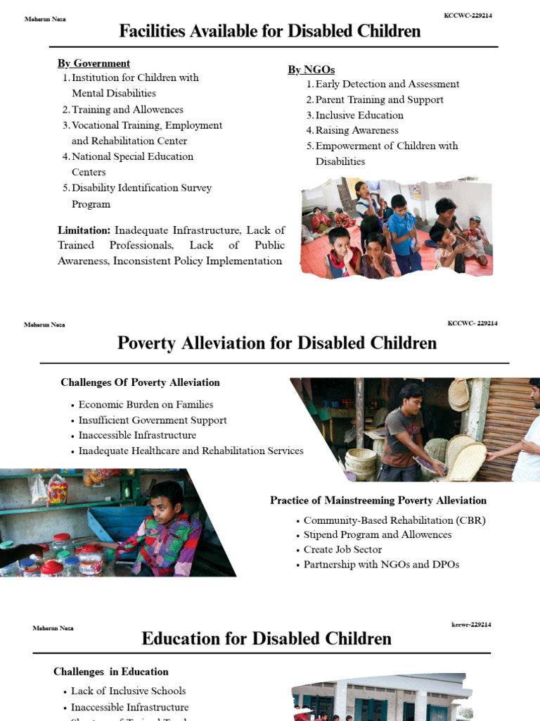 Facilities Available For Disable Children | PDF | Disability | Social Policy