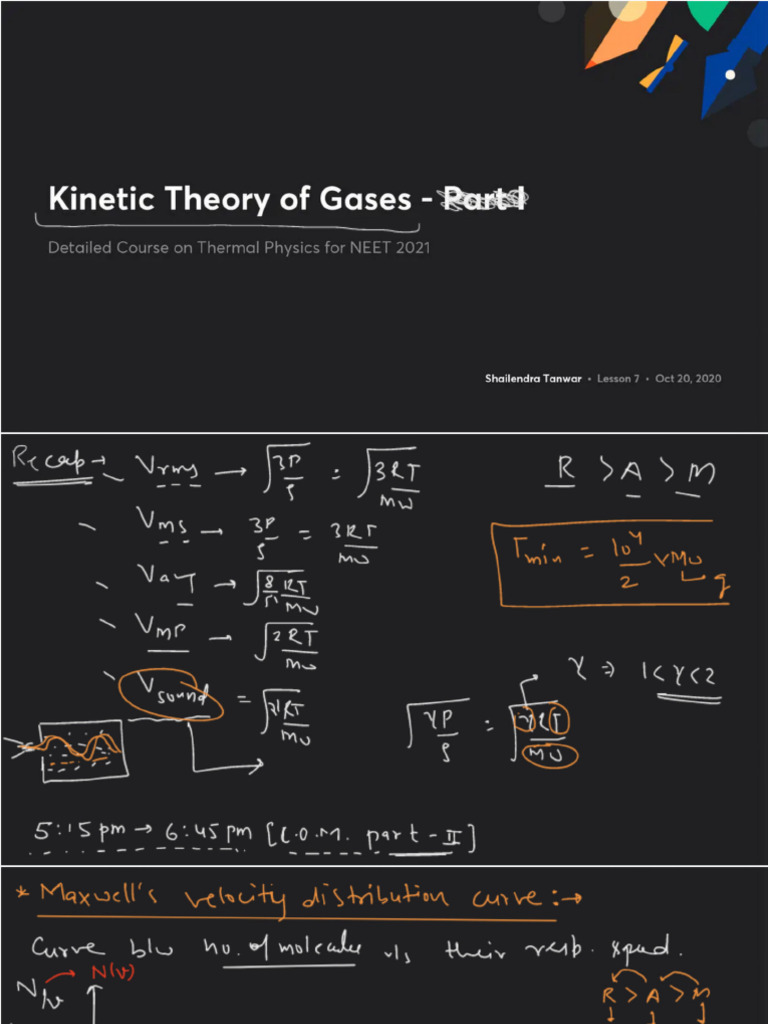 Kinetic+Theory+of+Gases+ +Part+I | PDF