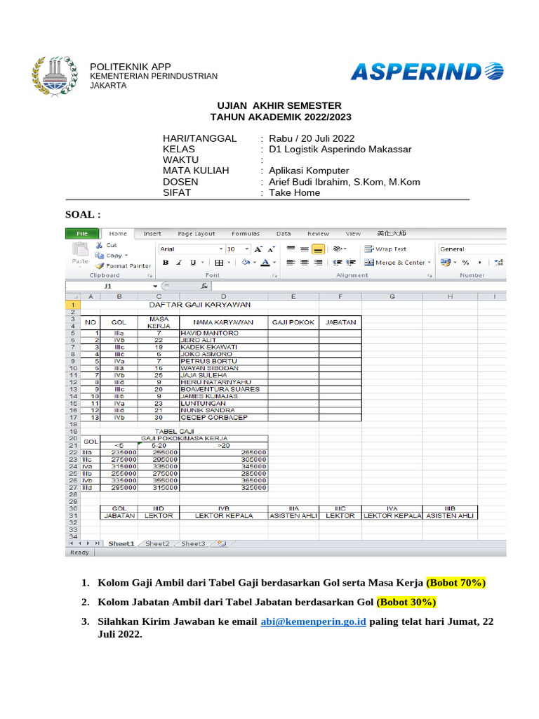 Soal Uas 2022 Putri Ramadhani. | PDF