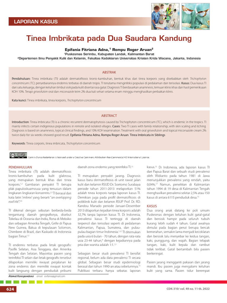 Tinea Imbrikata Pada Dua Saudara Kandung | PDF