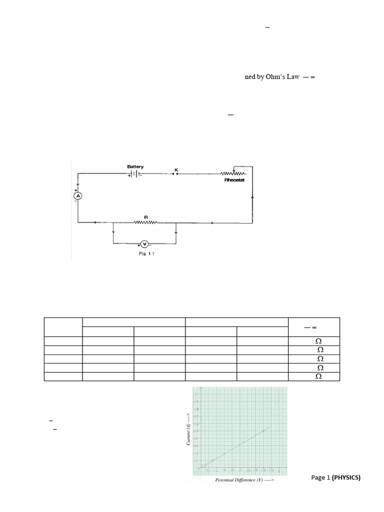 Xii-Physics-Practical Section A - 1,2 | PDF | Voltage | Physical Quantities