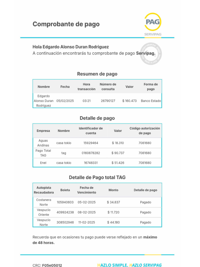 Comprobante de Pago | PDF